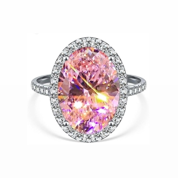 Jewelry | Oval Pink Gemstone Ring | Poshmark